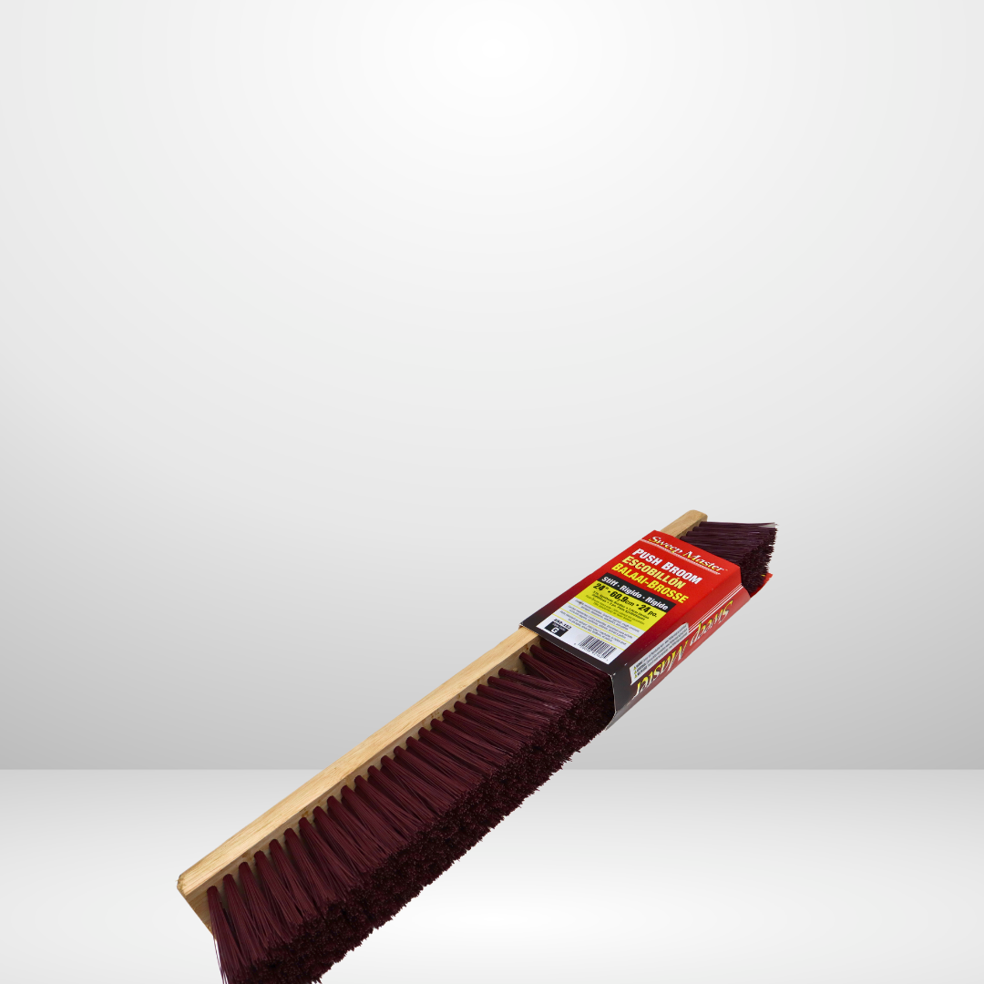 Maroon Polystyrene Soft Sweep Outdoor Push Brooms | AutoMedics