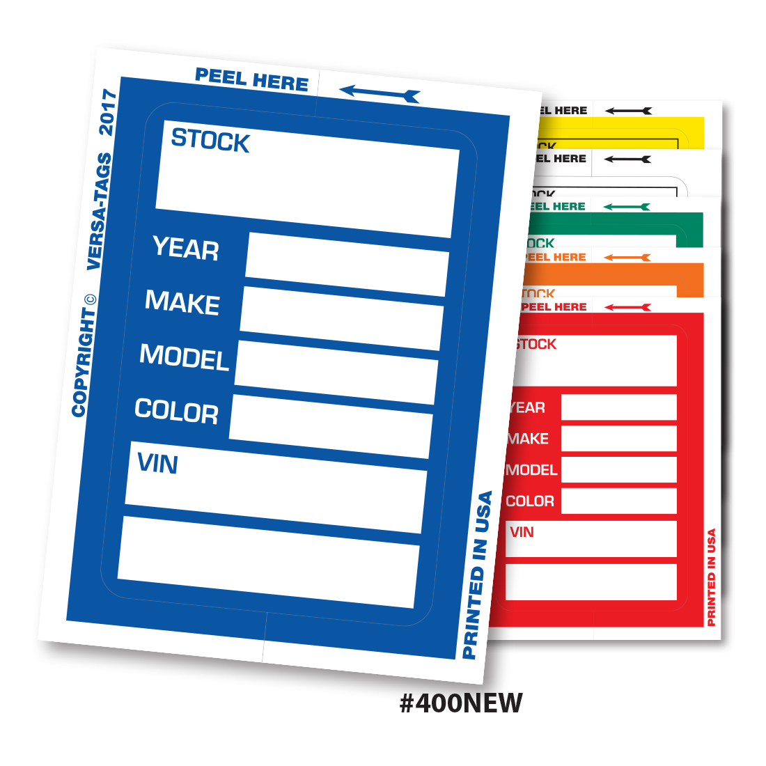 Versa-Tags Kleer-Bak Stock Stickers | AutoMedics