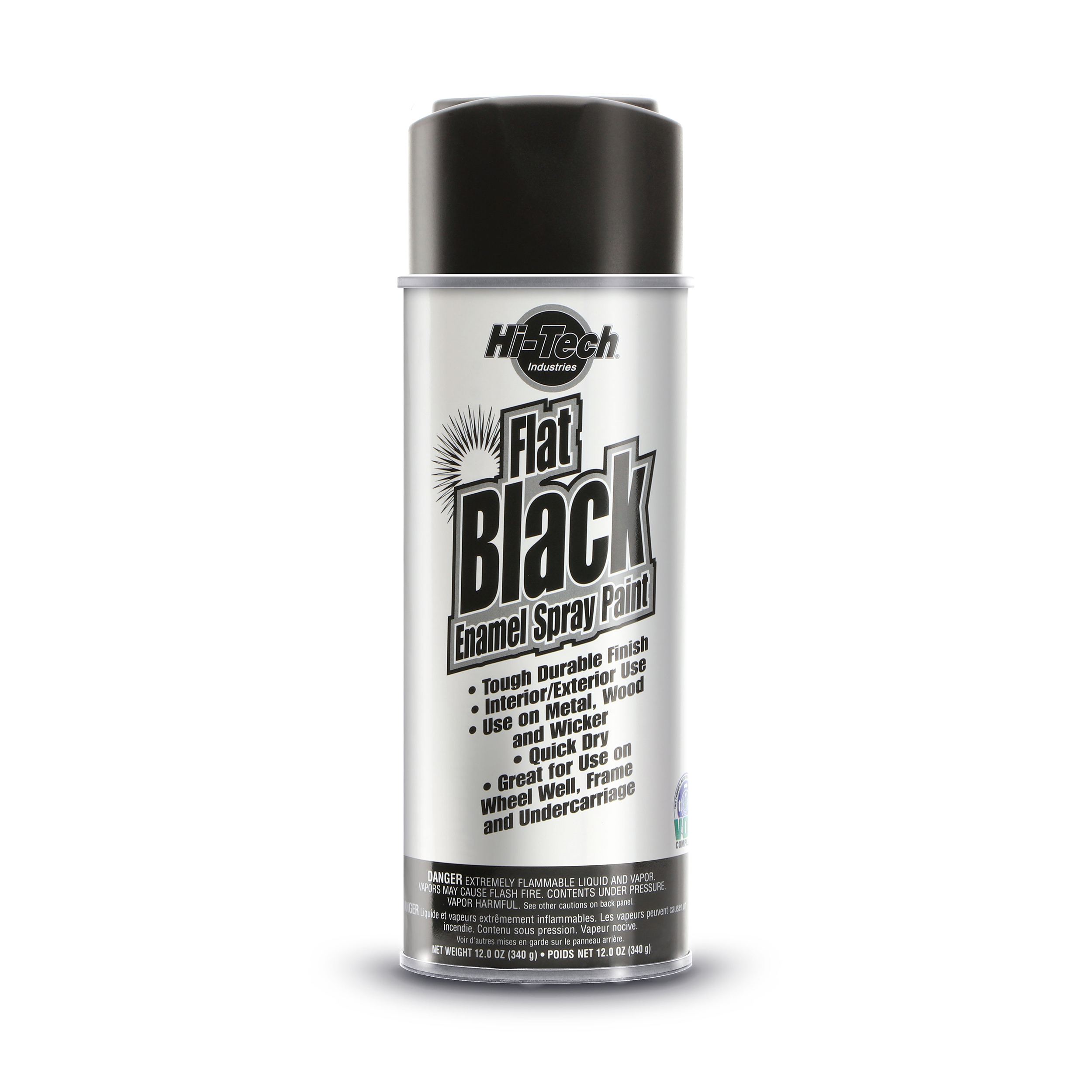 Hi-Tech Flat Black Enamel Spray Paint | AutoMedics